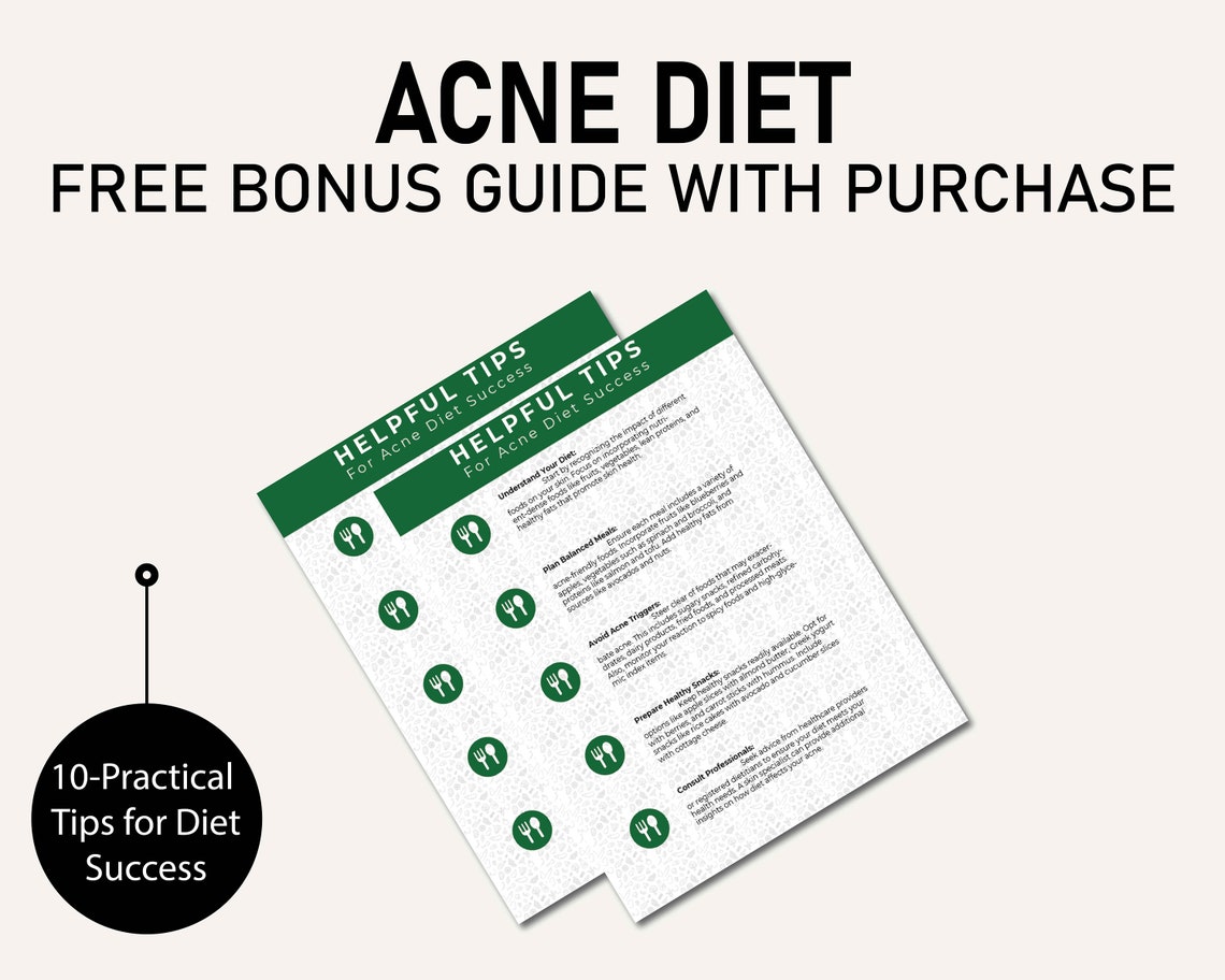 Acne Diet Plan PDF, Acne Diet Meal Plan Helper, Download and Print This ...
