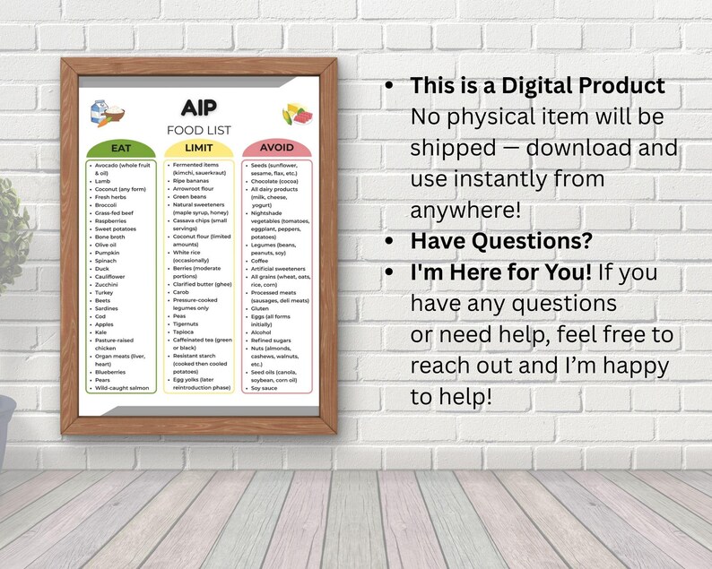 AIP Food List Printable, Anti-inflammatory Diet, Autoimmune Protocol ...