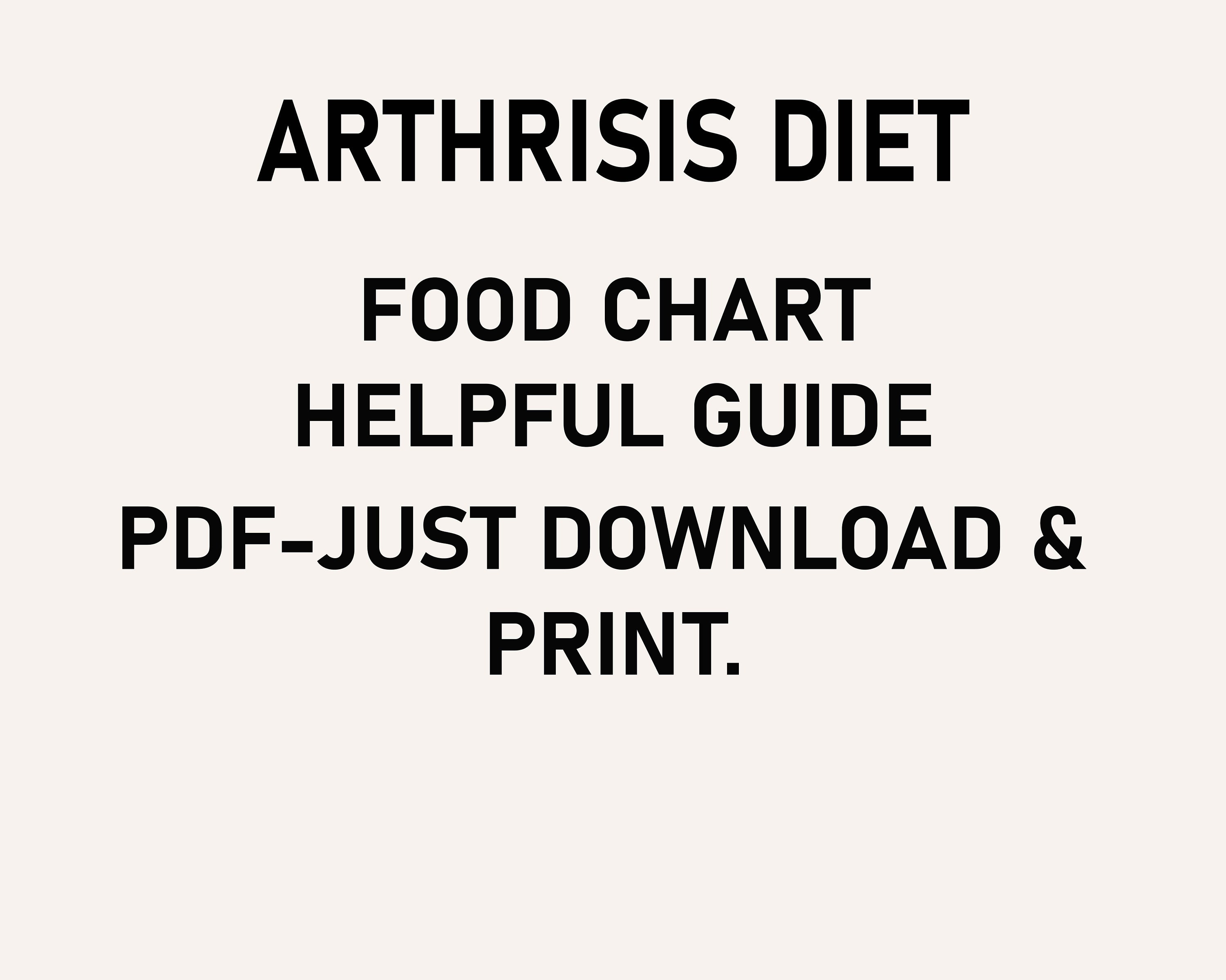 Arthritis Diet, RA Food Choices, Arthritis Diet Chart, Shopping ...