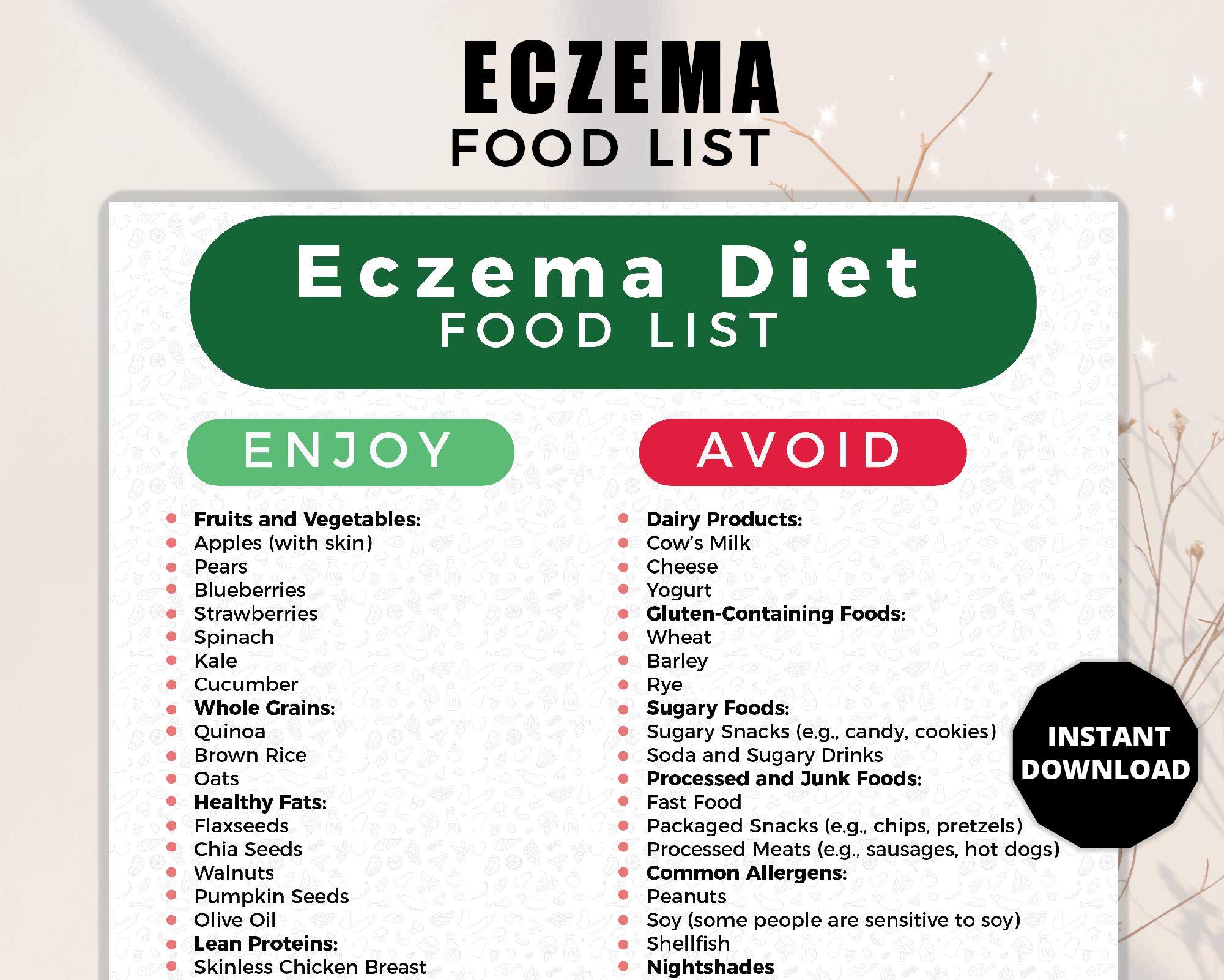 Eczema Diet List, Eczema Foods to Avoid, Eczema Food List, Eczema Meal ...