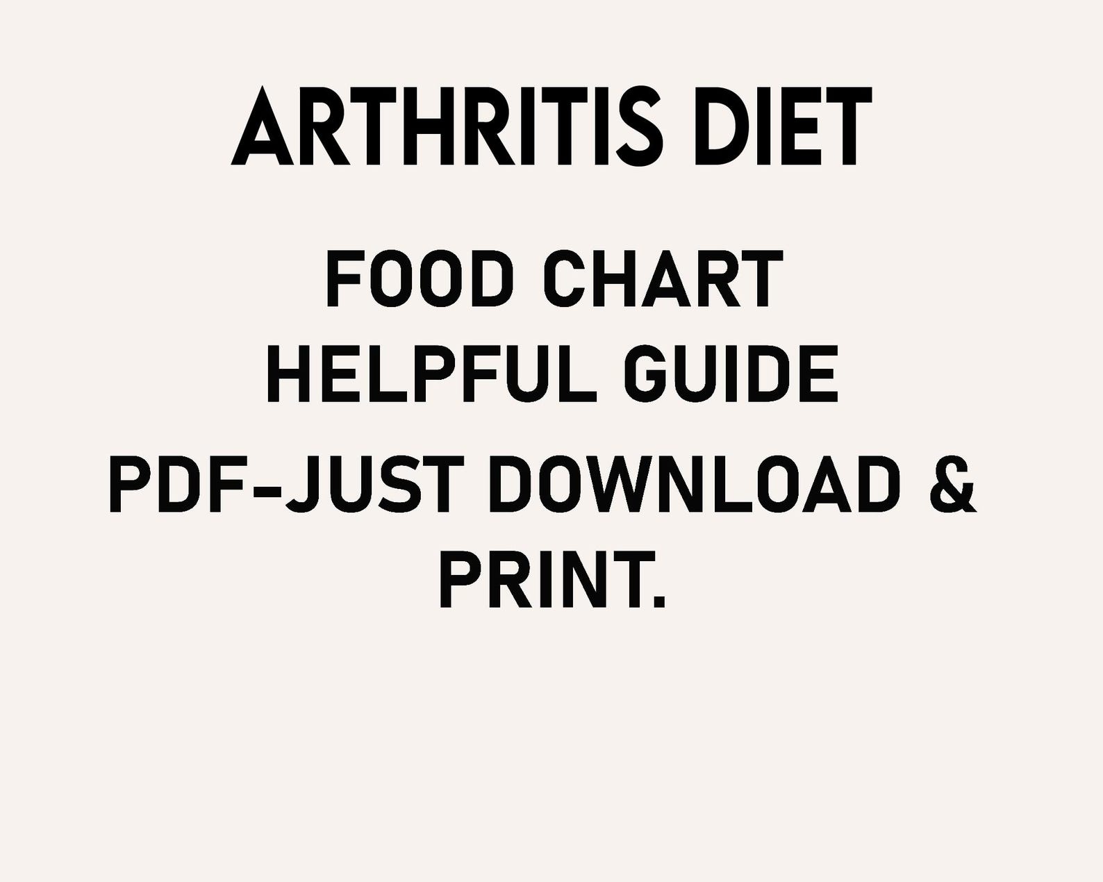 Arthritis Diet, RA Food Choices, Arthritis Diet Chart, Shopping ...