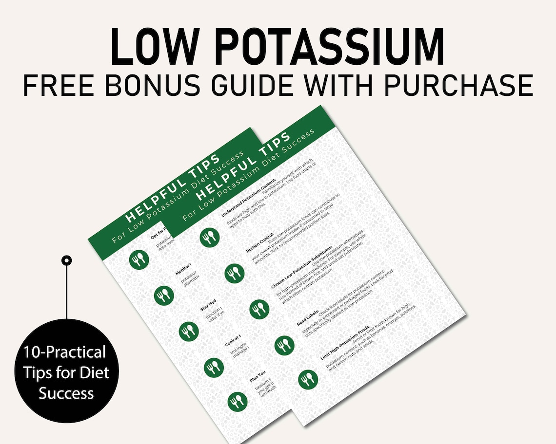 Low Potassium Diet, Food List, Shopping List, Food Plan PDF to Help You ...