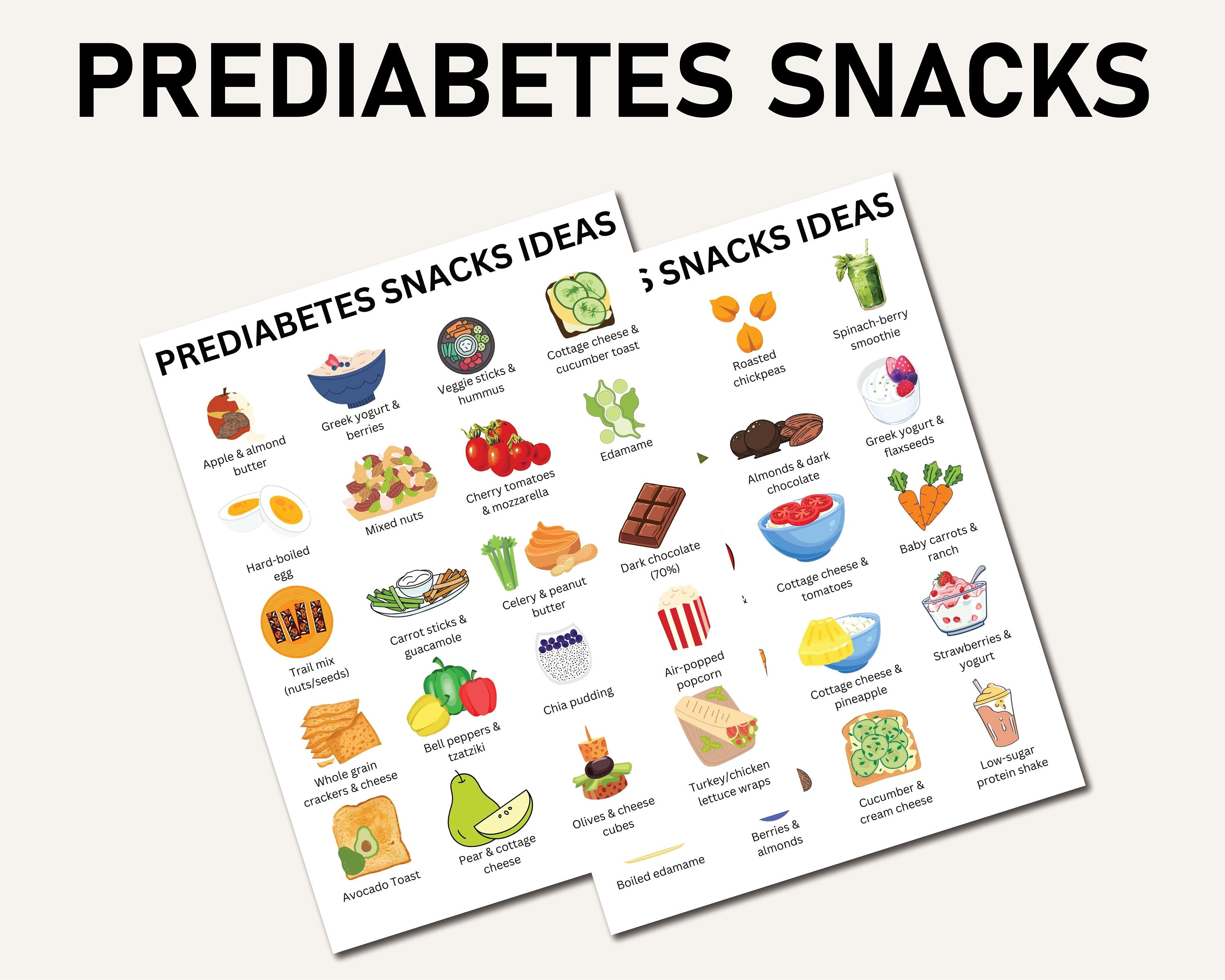 Prediabetes Snack Ideas, PDF for Low Sugar, Snacks to Eat for ...