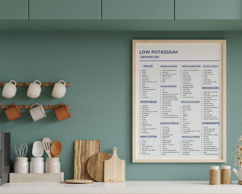 Low Potassium Food Chart, Low Potassium Food List, Kidney Friendly ...