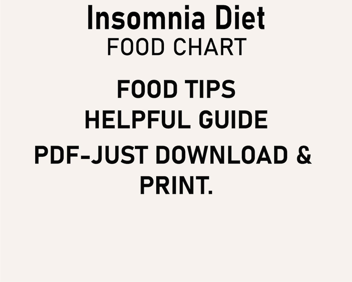 Insomnia Food List for Better Sleep Quality Meal Plan, Healthy Diet ...