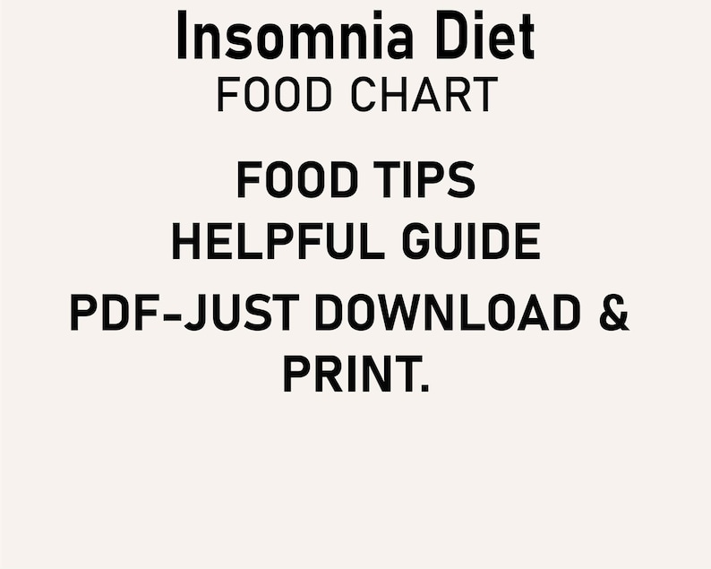 Insomnia Food List for Better Sleep Quality Meal Plan, Healthy Diet ...