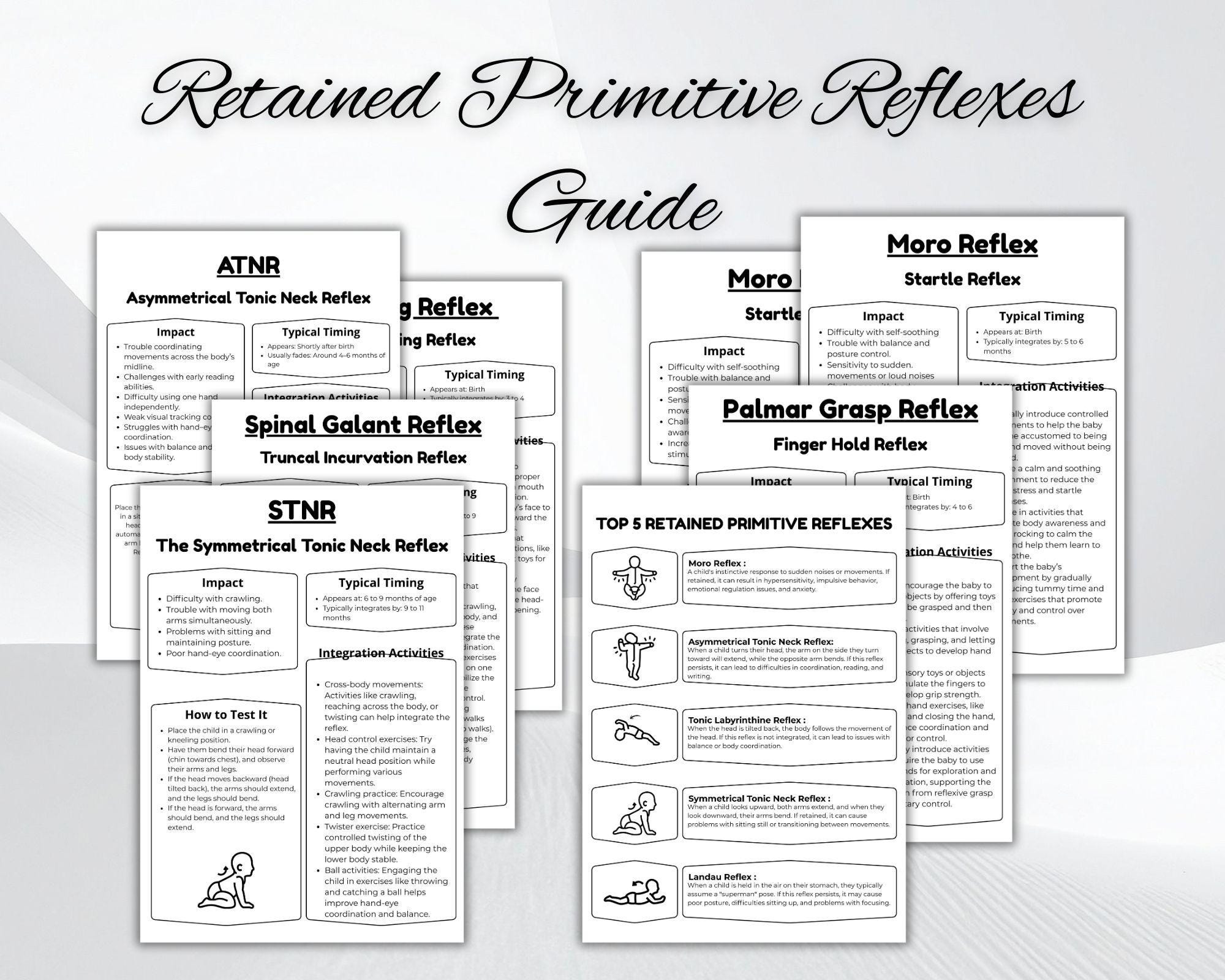 Retained Primitive Reflexes Guide: Integration Handouts, Primitive ...