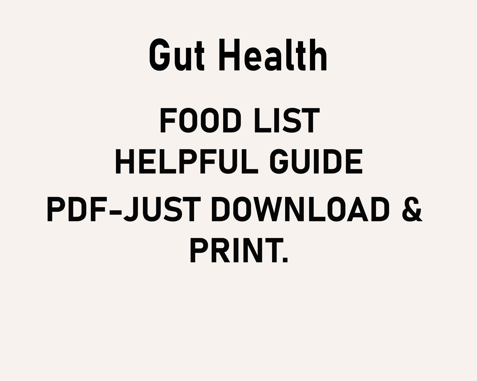 Gut Health Food List, Healthy Gut Food Guide, Good Digestion Food Chart ...