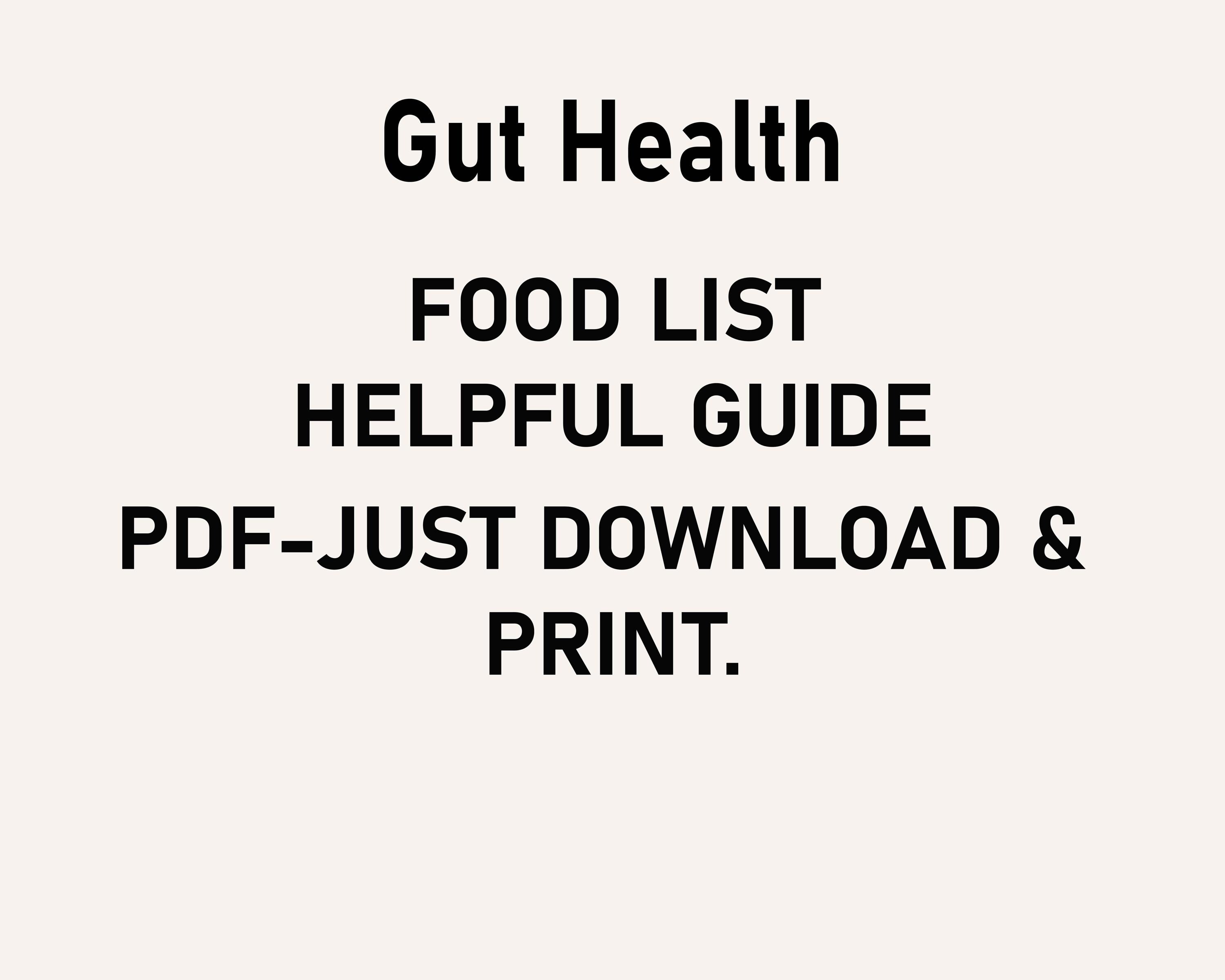 Gut Health Food List, Healthy Gut Food Guide, Good Digestion Food Chart ...
