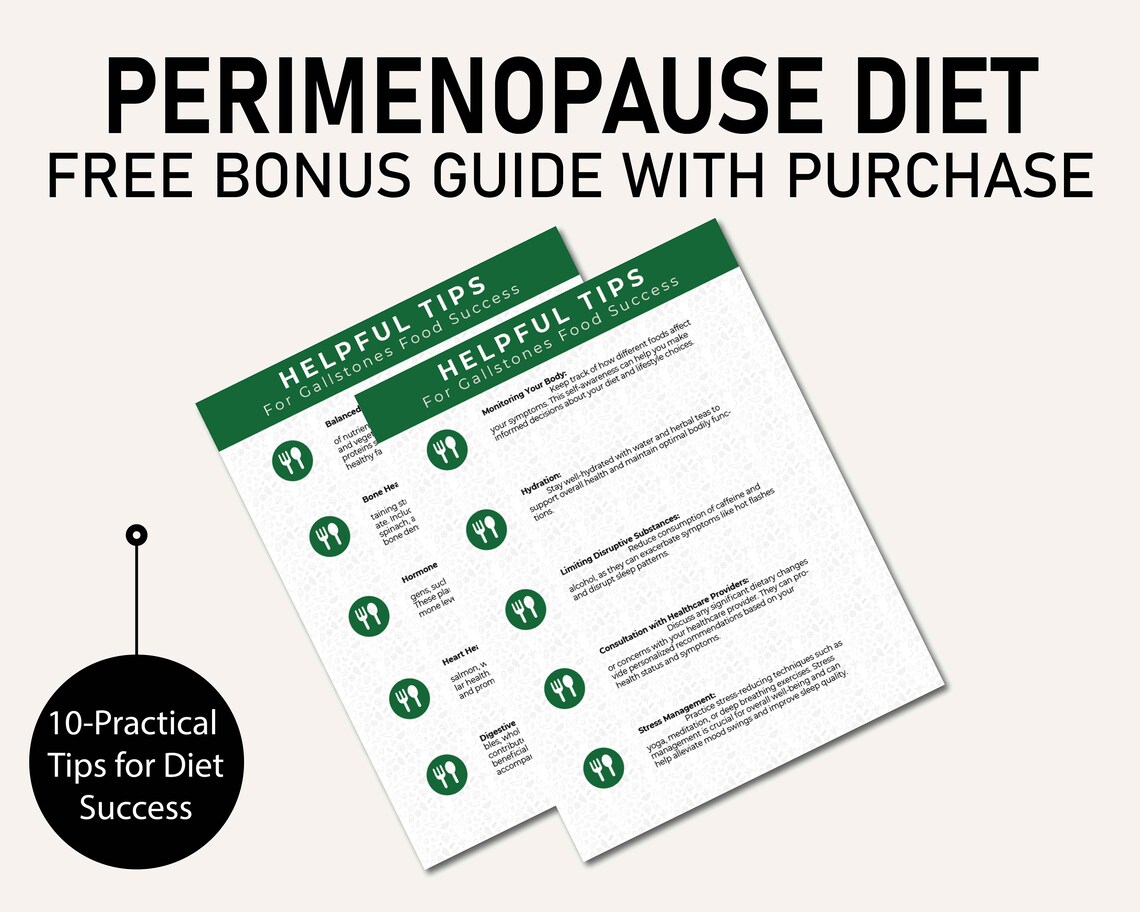 Perimenopause Diet Food List, Perimenopause Friendly Diet List, PDF ...