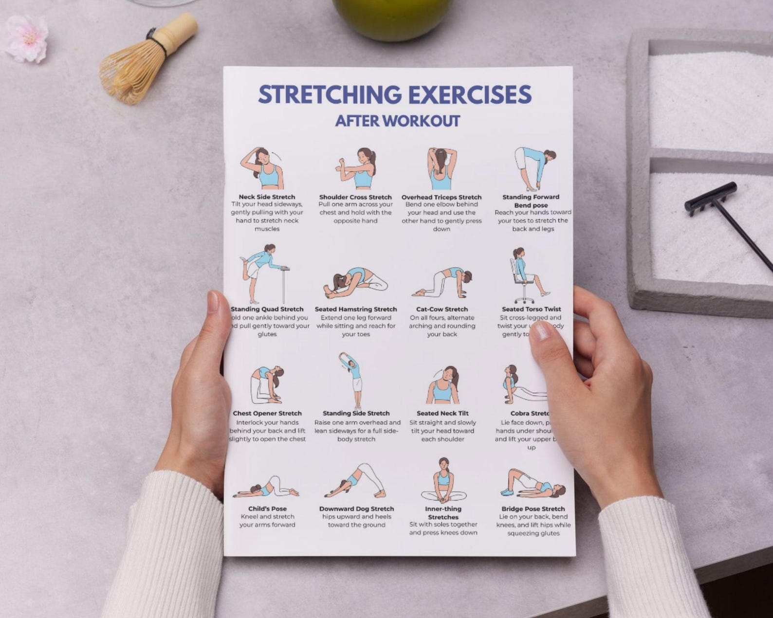 Stretching Exercises After Workout Chart, Post Workout Stretching ...