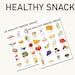 Healthy Snack Ideas, Snack Recipes - PDF to Download and Print - A List ...
