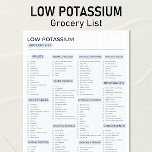 Low Potassium Food Chart, Low Potassium Food List, Kidney Friendly ...
