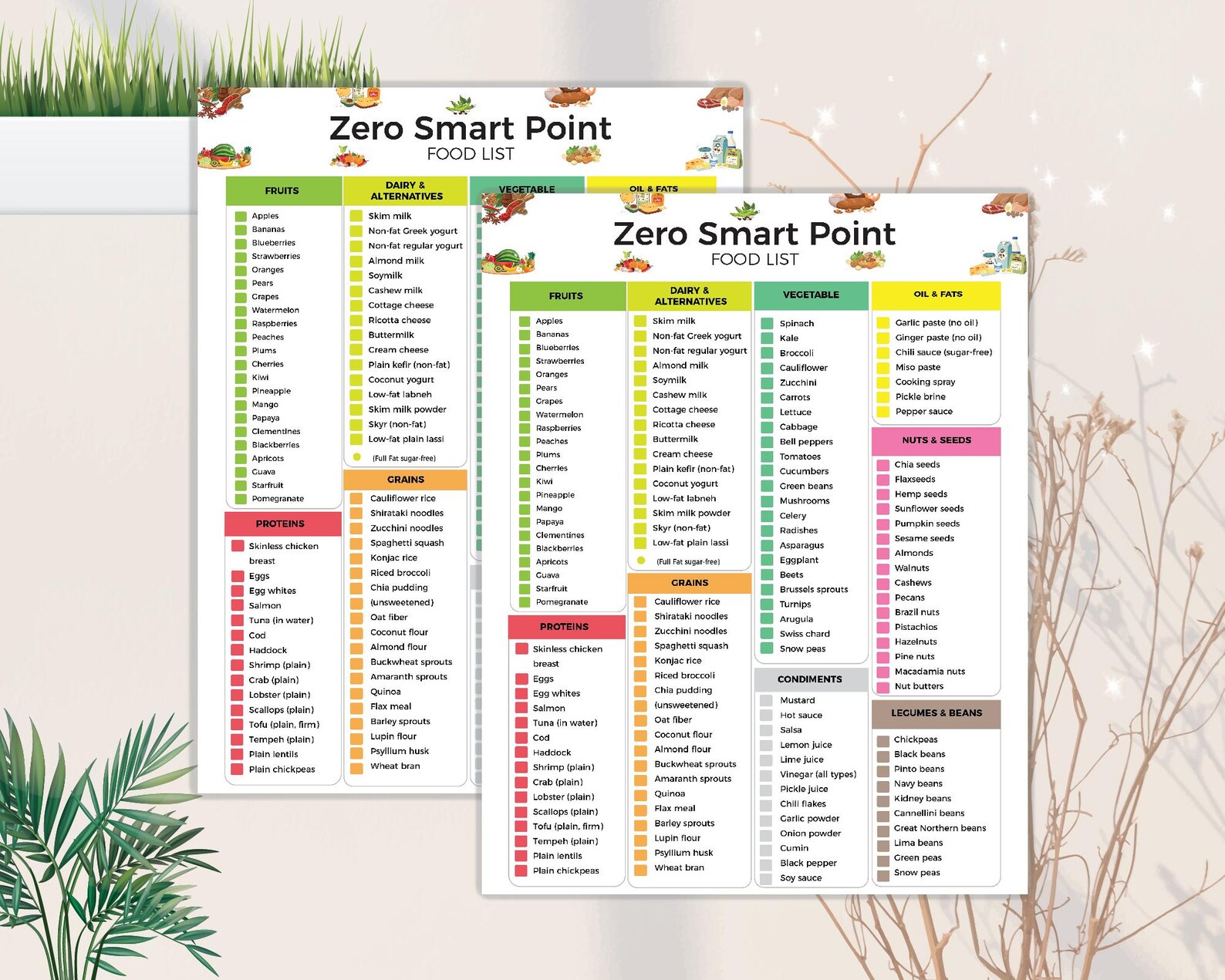 Zero Smart Points Food List, Zero Point Weight Watchers Food List, Low ...