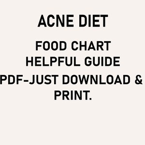 Acne Diet Plan PDF, Acne Diet Meal Plan Helper, Download and Print This ...