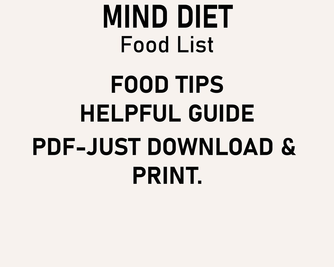 Mind Diet Food List, Decide What Foods to Eat, Boost Brain Health ...