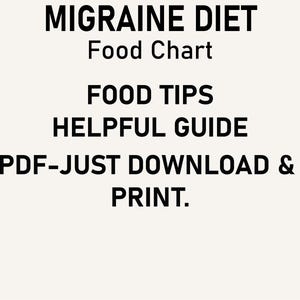 Migraine Diet Chart, Migraine Diet Plan, Migraine Food List, PDF to Help You Avoid Migraine ...
