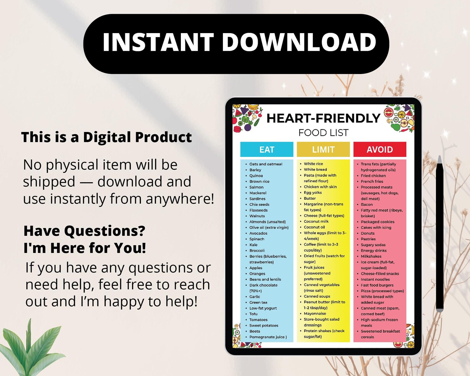 Heart-friendly Food List, Low Sodium Snack List, Low Cholesterol Food ...