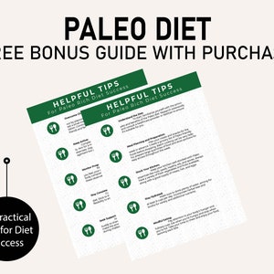Paleo Diet PDF, Paleo Diet Food List With Low Carb Meal Plan, Paleo ...
