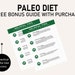 Paleo Diet PDF, Paleo Diet Food List With Low Carb Meal Plan, Paleo ...
