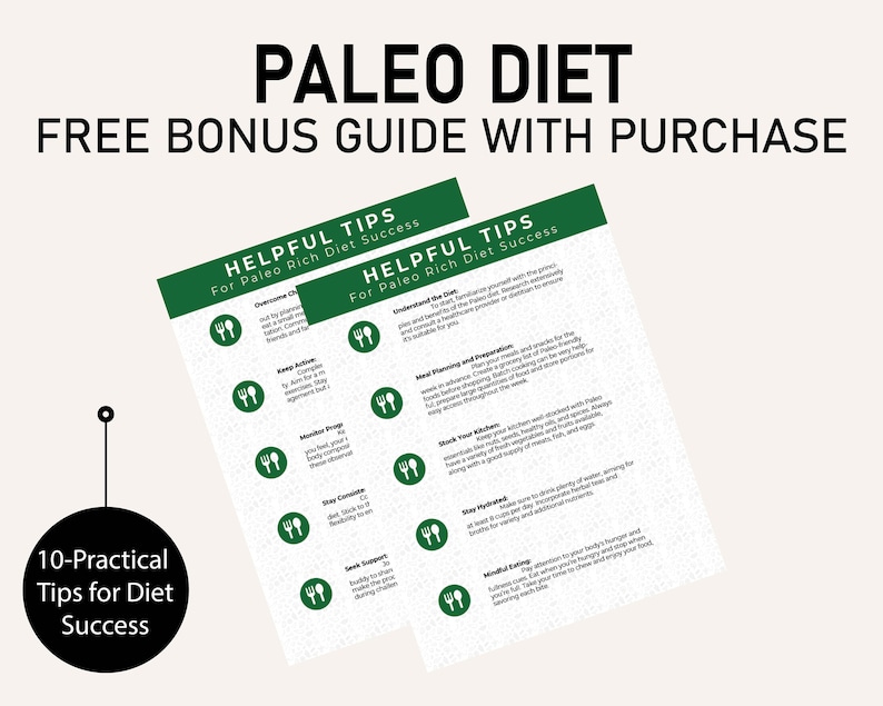 Paleo Diet PDF, Paleo Diet Food List With Low Carb Meal Plan, Paleo ...