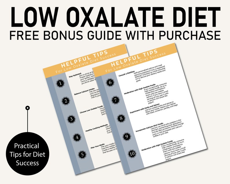 Low Oxalate Food Chart, Kidney Stones Diet Chart, Low Oxalate Diet Plan ...