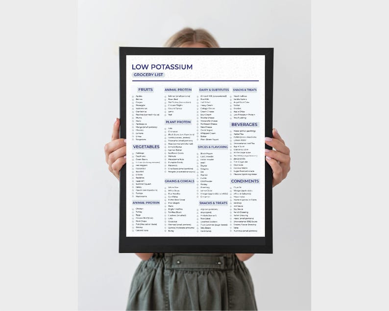 Low Potassium Food Chart, Low Potassium Food List, Kidney Friendly ...