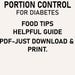 Portion Size Cheat Sheet, Portion Size Charts, Diabetes Portion Control ...