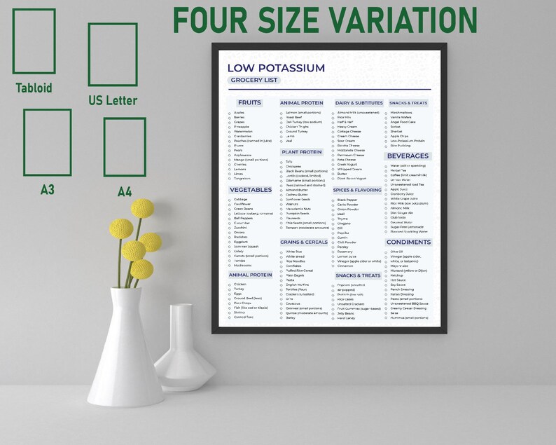 Low Potassium Food Chart, Low Potassium Food List, Kidney Friendly ...