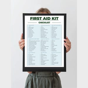 First Aid Checklist Medical Checklist First Aid Kit Printable Survival ...
