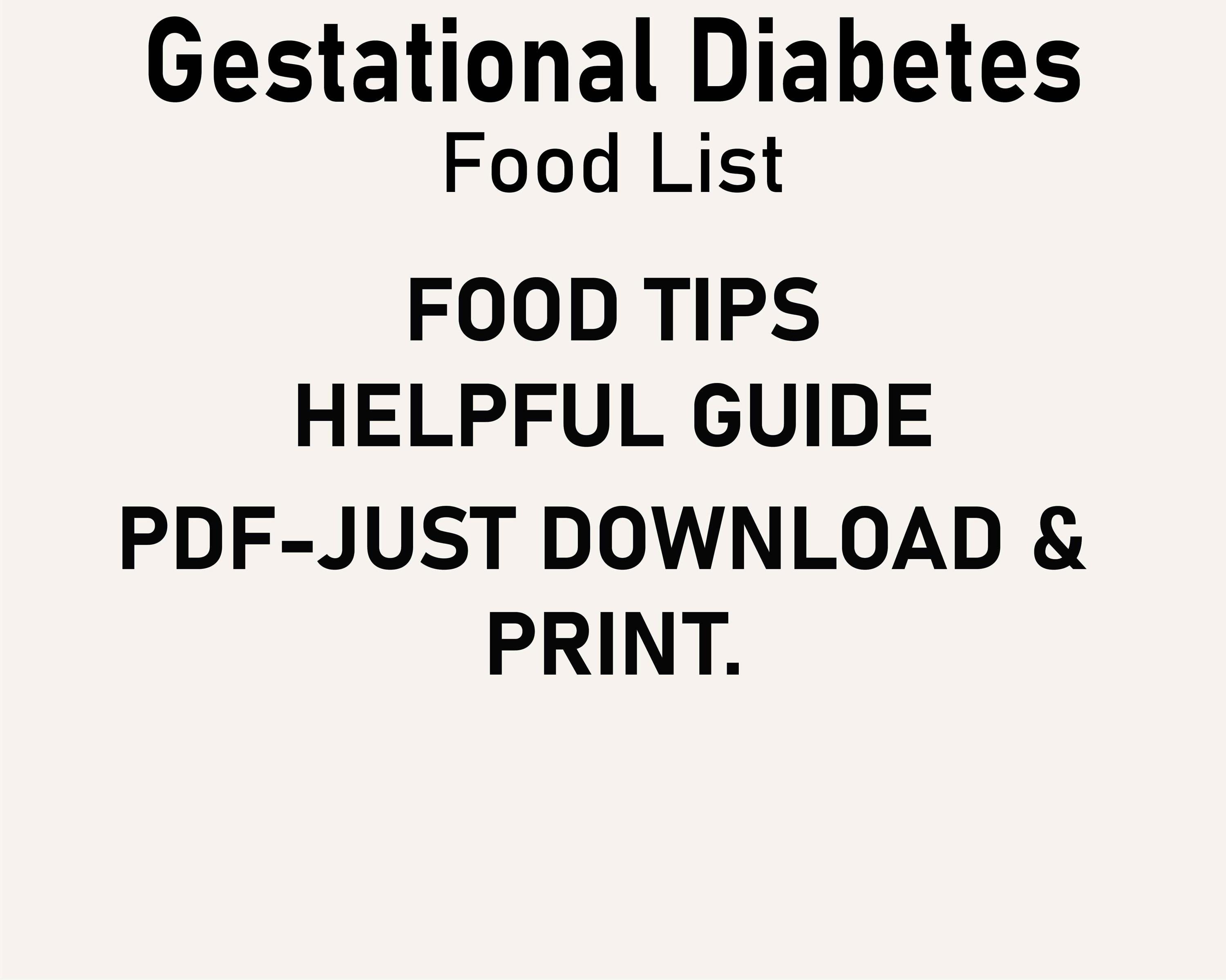Gestational Diabetes Food List, Diabetes Meal Plan, Diabetic Food Chart ...
