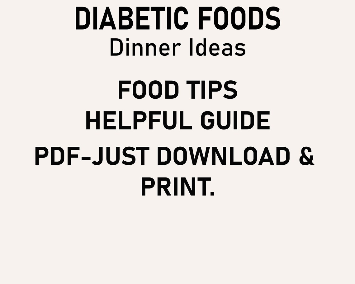 Diabetic Food Dinner Ideas, Diabetic Meal Plan, Pre Diabetes Diet ...