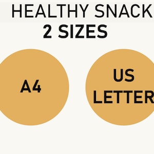 Healthy Snack Ideas, Snack Recipes - PDF to Download and Print - A List ...