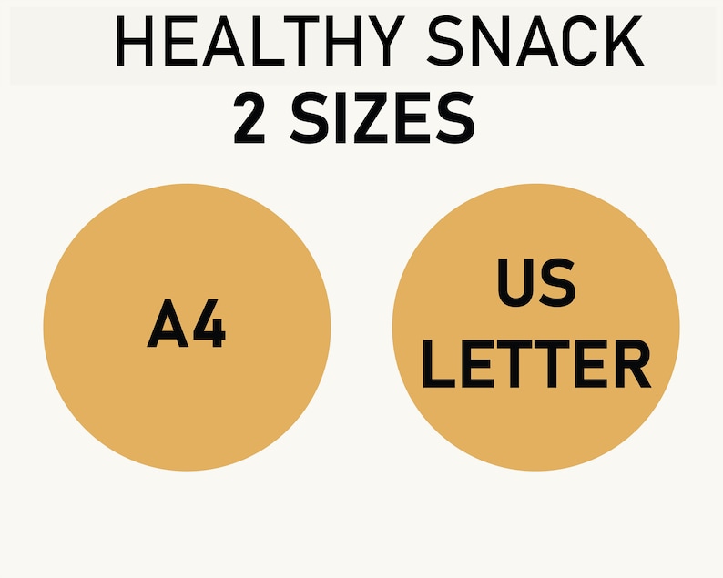 Healthy Snack Ideas, Snack Recipes - PDF to Download and Print - A List ...