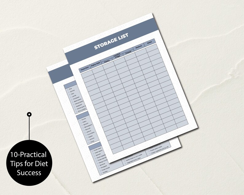Printable Food Storage List, Kitchen Organization Checklist, Freeze ...