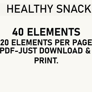 Healthy Snack Ideas, Snack Recipes - PDF to Download and Print - A List ...