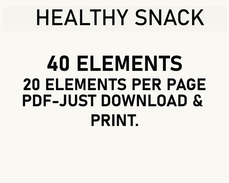 Healthy Snack Ideas, Snack Recipes - PDF to Download and Print - A List ...