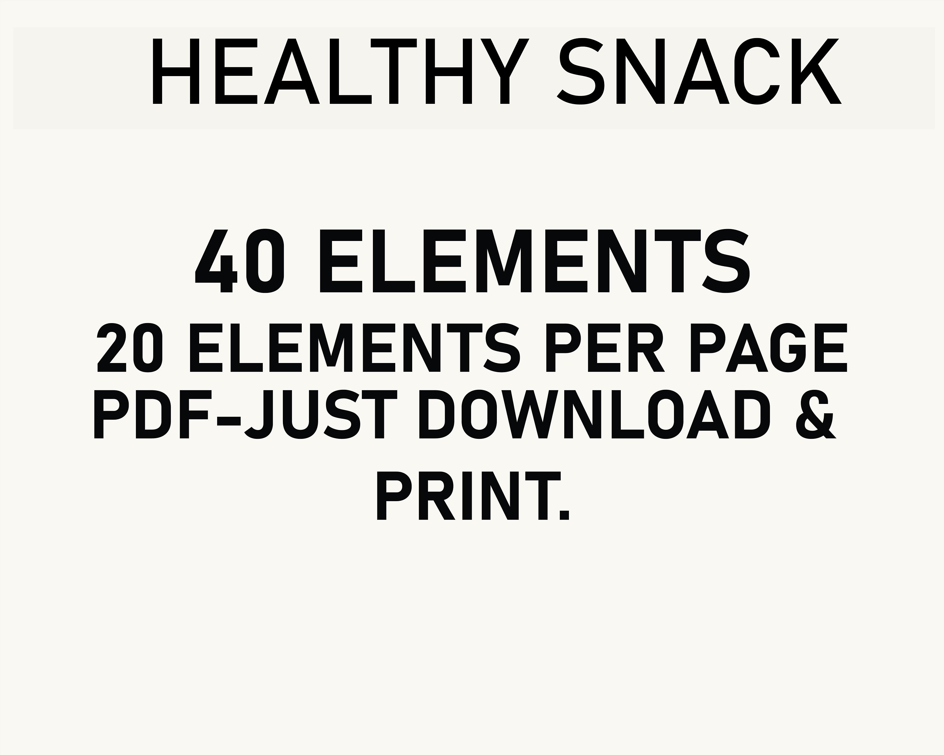 Healthy Snack Ideas, Snack Recipes - PDF to Download and Print - A List ...