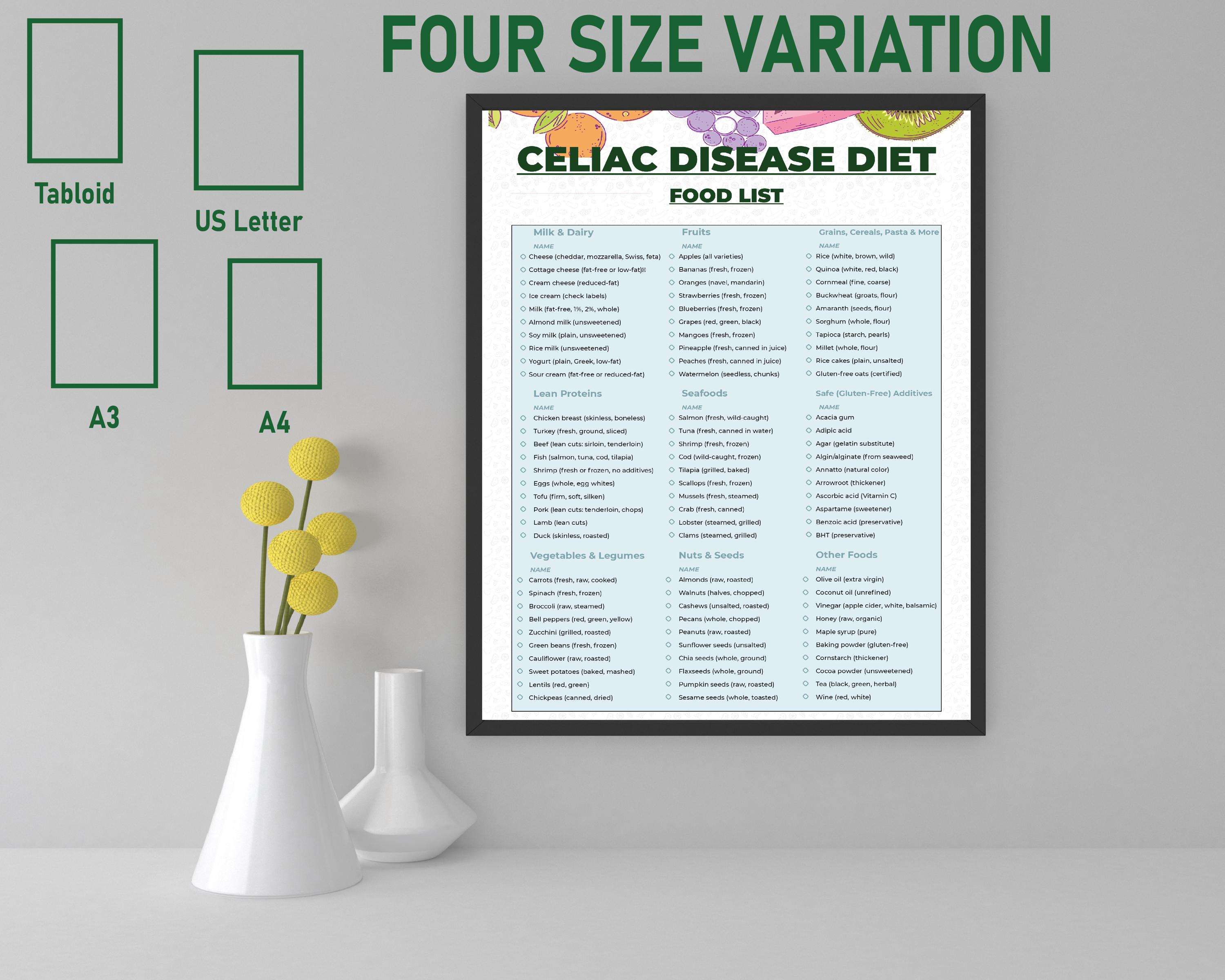 Celiac Disease Food List, Gluten Free Foods, Celiac Shopping List, Food ...