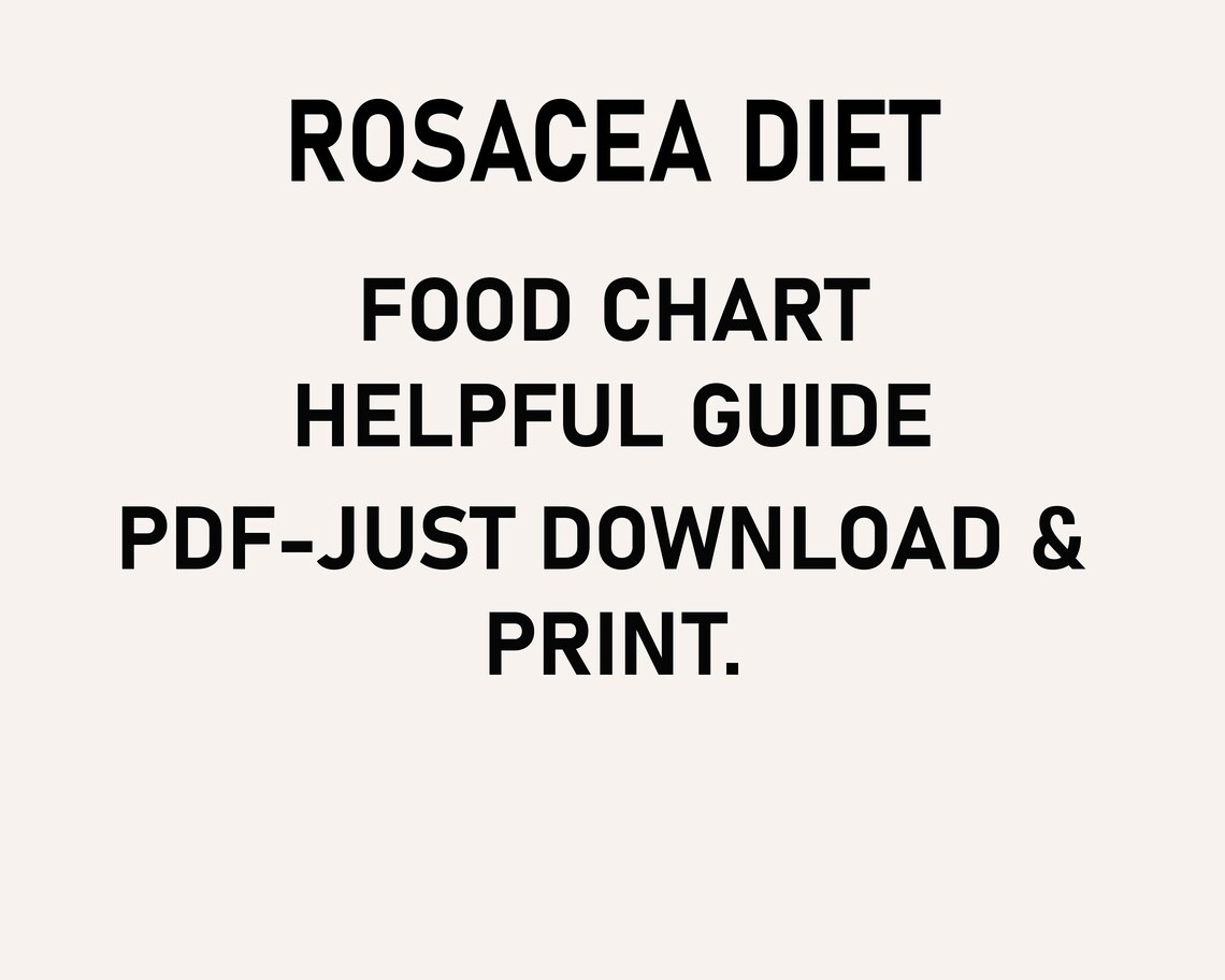 Rosacea Diet Plan PDF, Download This Food List to Help You Identify ...