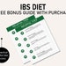 IBS Diet Plan, IBS Diet PDF, Gluten Free Diet Meal Prep Grocery, Print ...