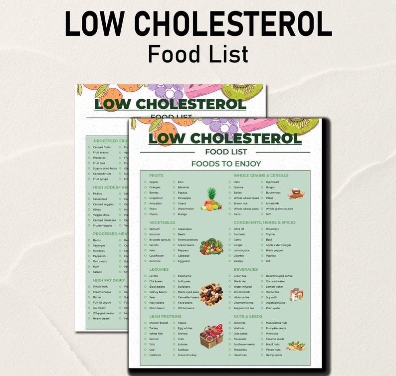 Cholesterol Lowering Food List, Low Cholesterol Food Chart, Heart ...