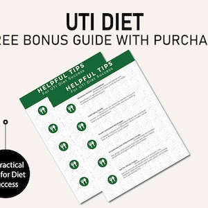 UTI Diet Chart, UTI Diet Restrictions PDF, Helps With Prevention and ...