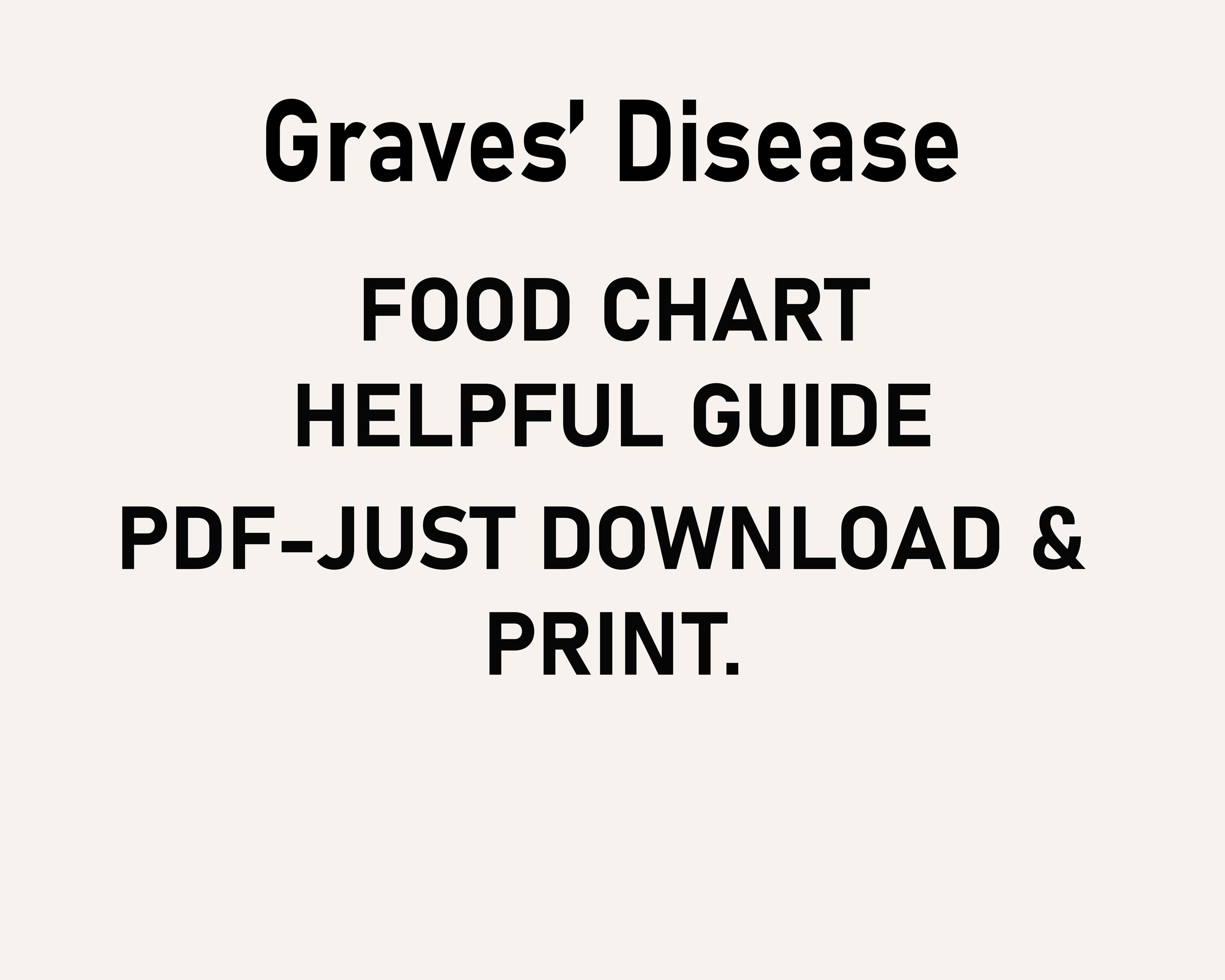 Graves Disease Food List, Graves' Disease Diet, What to Eat, What to ...