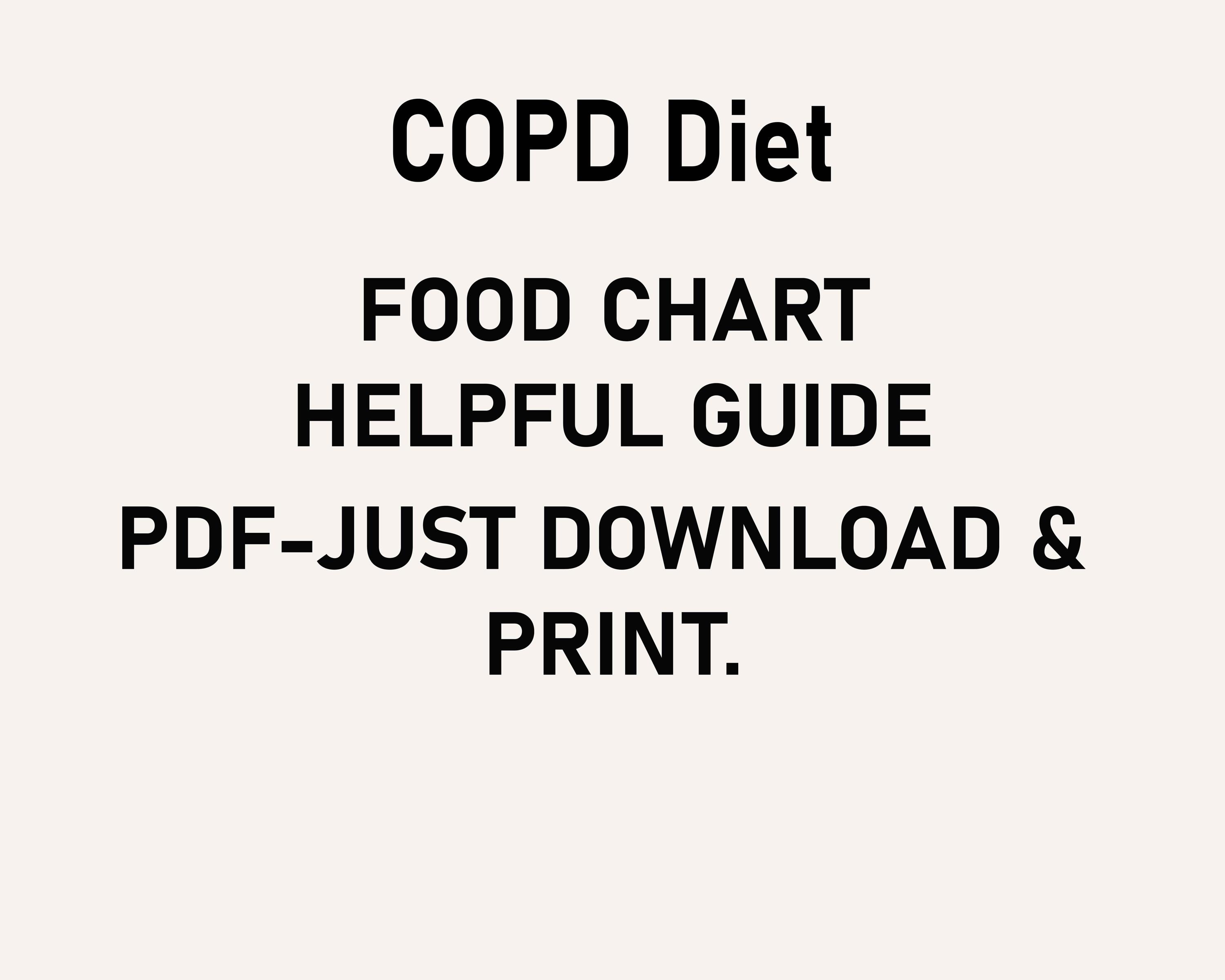 COPD Diet Food List, COPD Diet Plan PDF, Food Chart, Diet Sheet for ...