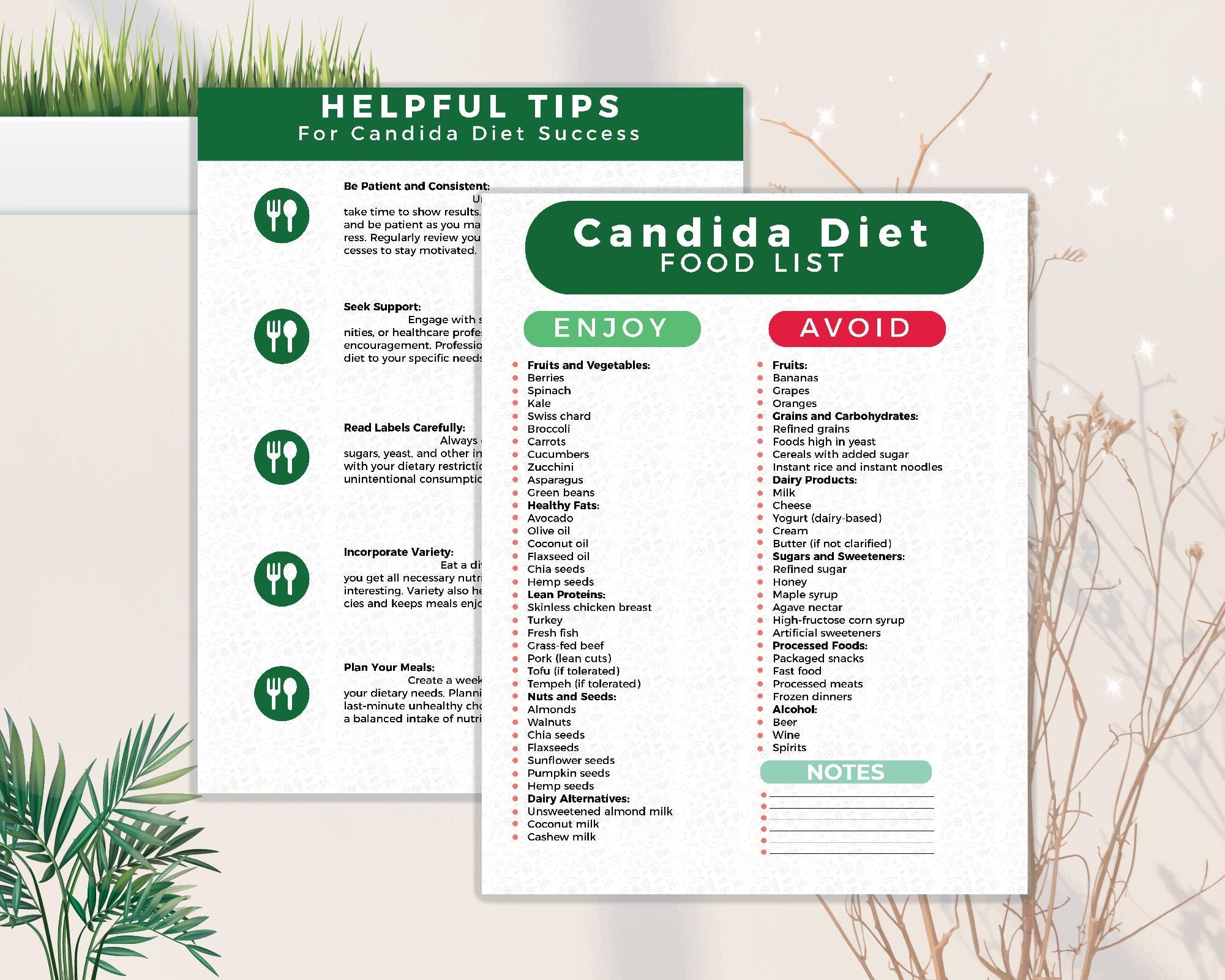 Candida Diet Food List, Candida Food Chart, Candida Friendly Foods ...