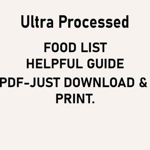 Ultra-processed Foods List, Processed Food Ingredients List, Know What ...