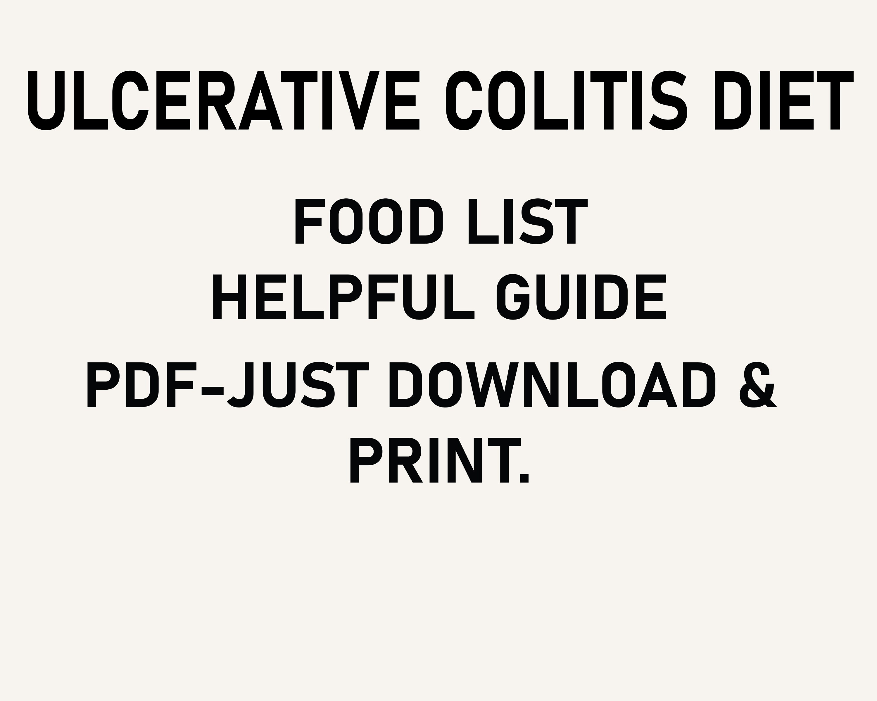 Ulcerative Colitis Diet Plan, Ulcerative Colitis Food List Make Dietary ...