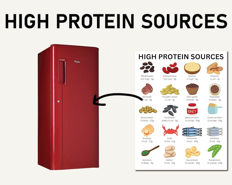 High Protein Sources Foods List PDF, High Protein Diet Guide, High ...
