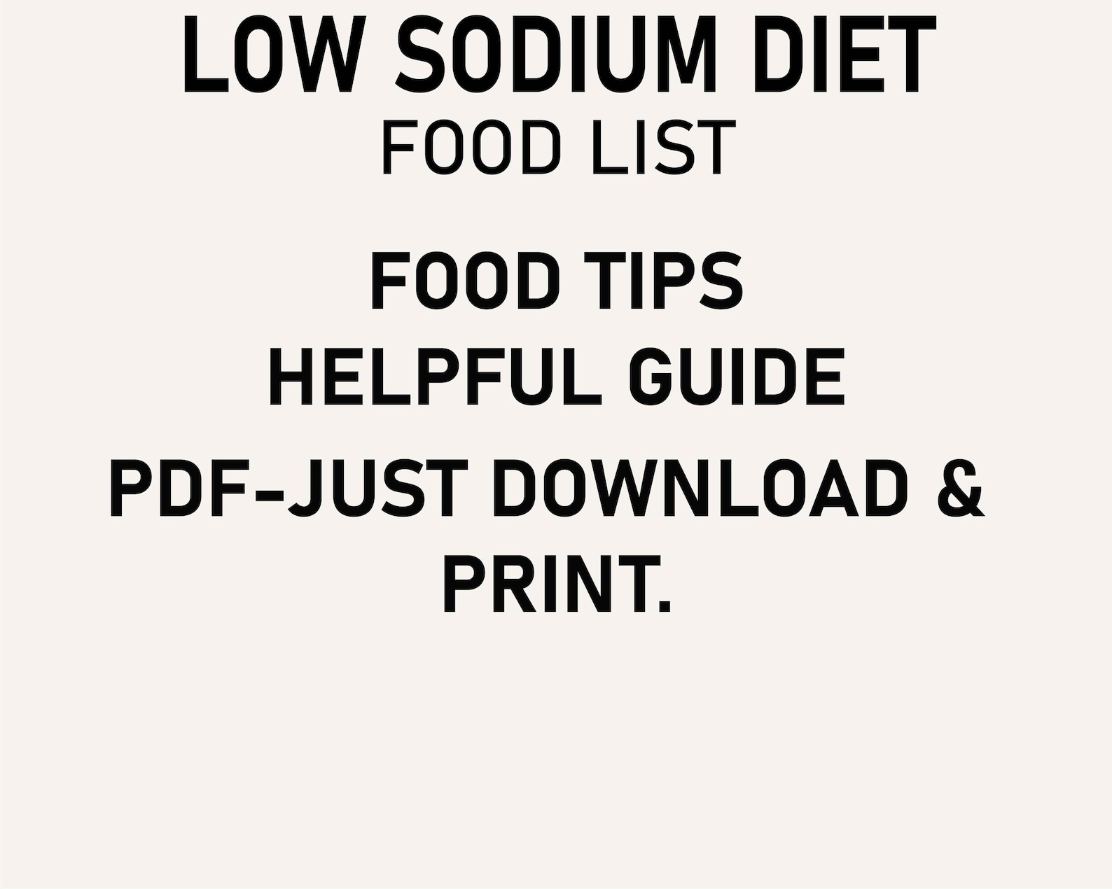 Low Sodium Food List, Low Sodium Diet, Low Salt Food List, Low Sodium ...